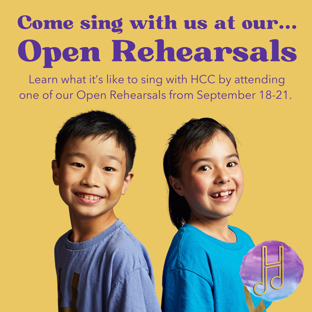 Join us for our Open Rehearsals - Hamilton Children's Choir