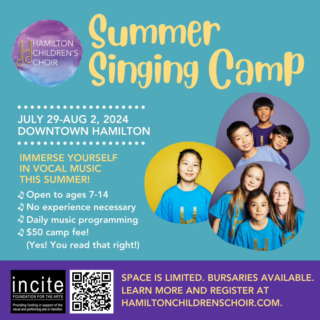 2024 Summer Singing Camp Registration is Open! - Hamilton Children's Choir